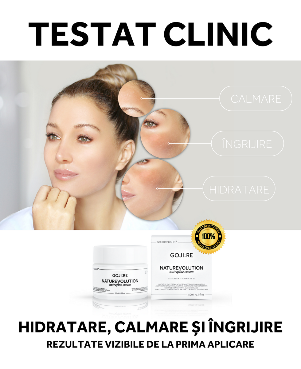 Cremă de zi nutritivă cu goji, centella asiatica și ectoină NATUREVOLU ...