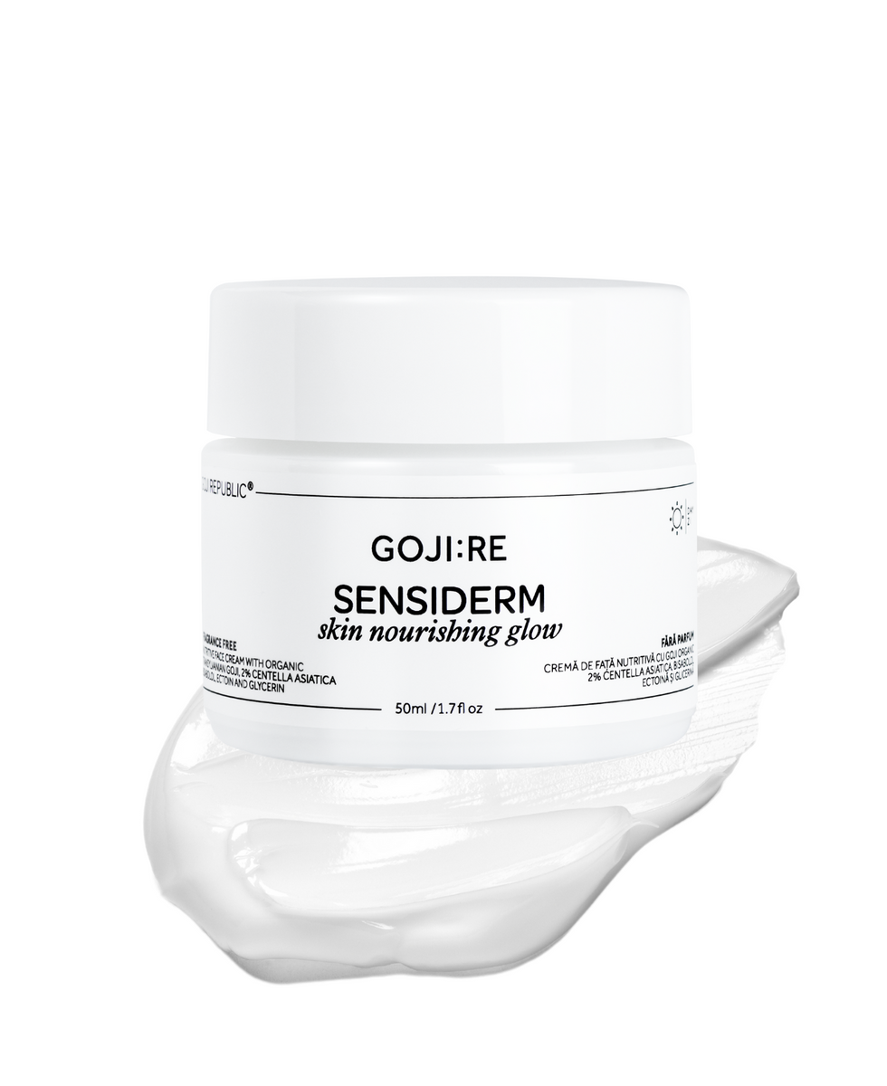 Cremă de zi nutritivă cu goji, 2% centella asiatica, bisabolol, ectoin ...